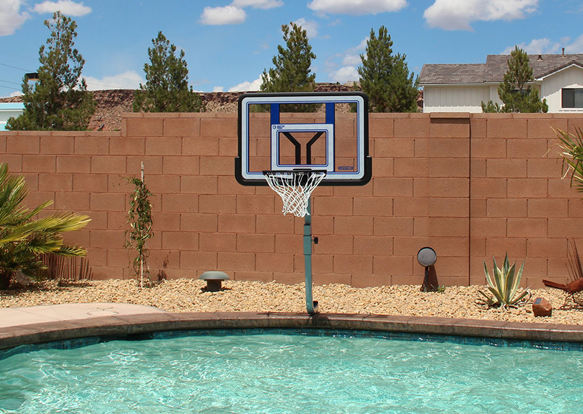 QuikFire Pool Basketball Hoop Photos - SwimShape